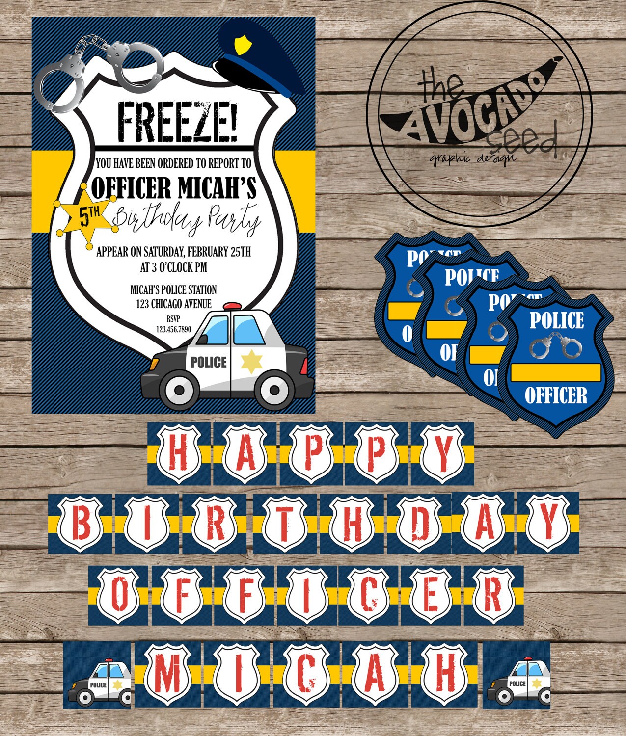 Birthday Police Badge