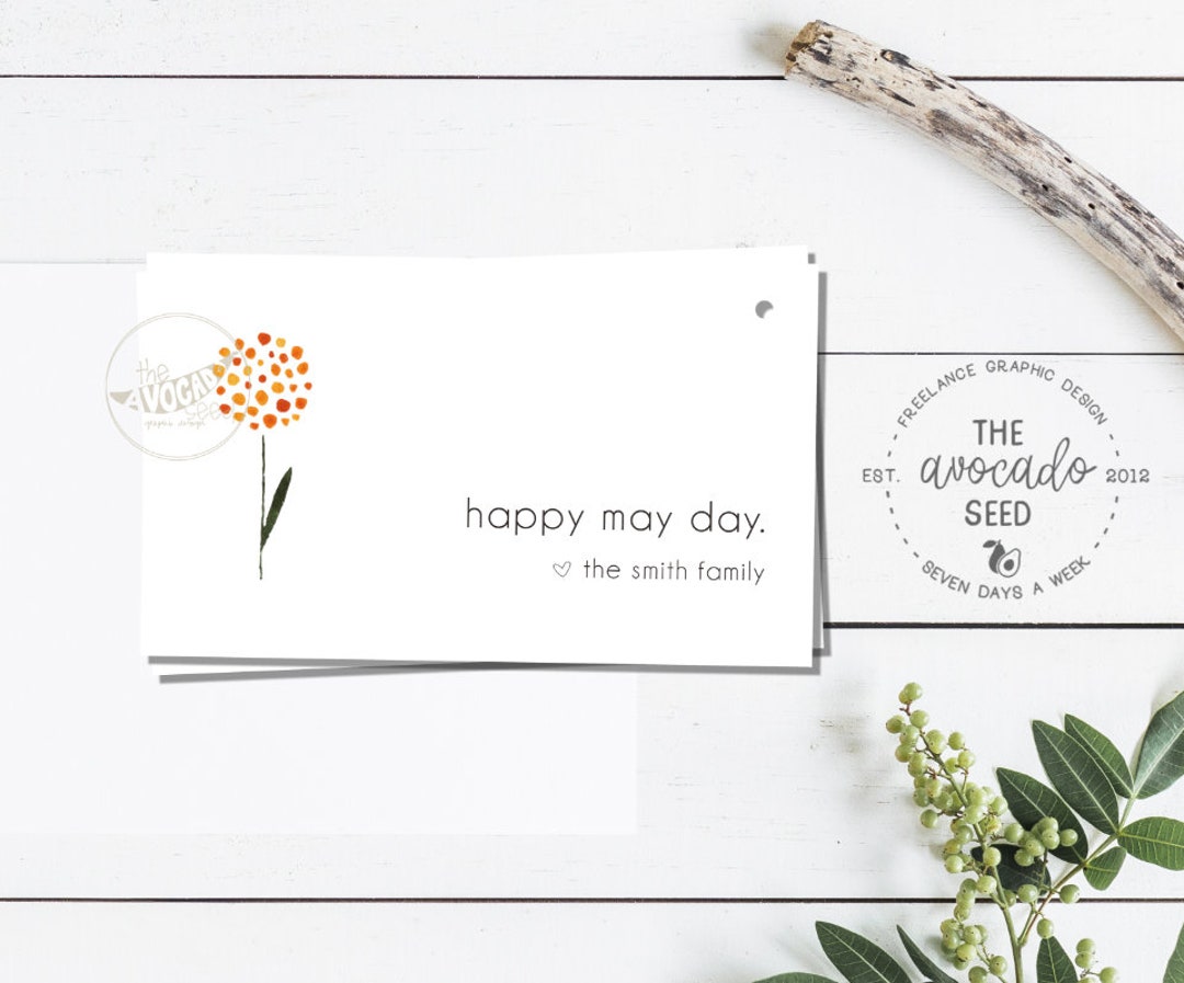 Modern May Day Tag (text Can Be Changed to Accommodate Any) - Instant ...