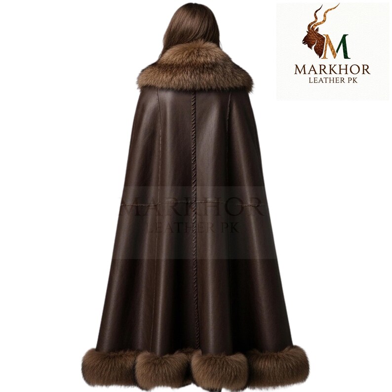 Steampunk Fur-trimmed Brown Leather Coat: Gothic Winter Trench - Etsy