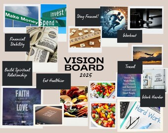 2025 Vision Board Printable - Etsy