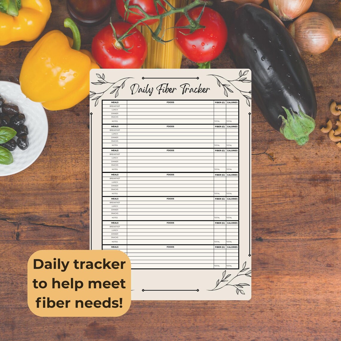 High Fiber Food List & Fiber Tracker Printable | Gut Health Wellness ...