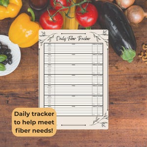 High Fiber Food List & Fiber Tracker Printable | Gut Health Wellness ...
