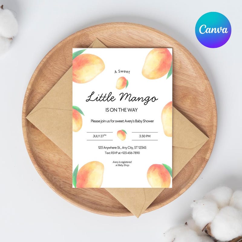 Mango Baby Shower Etsy