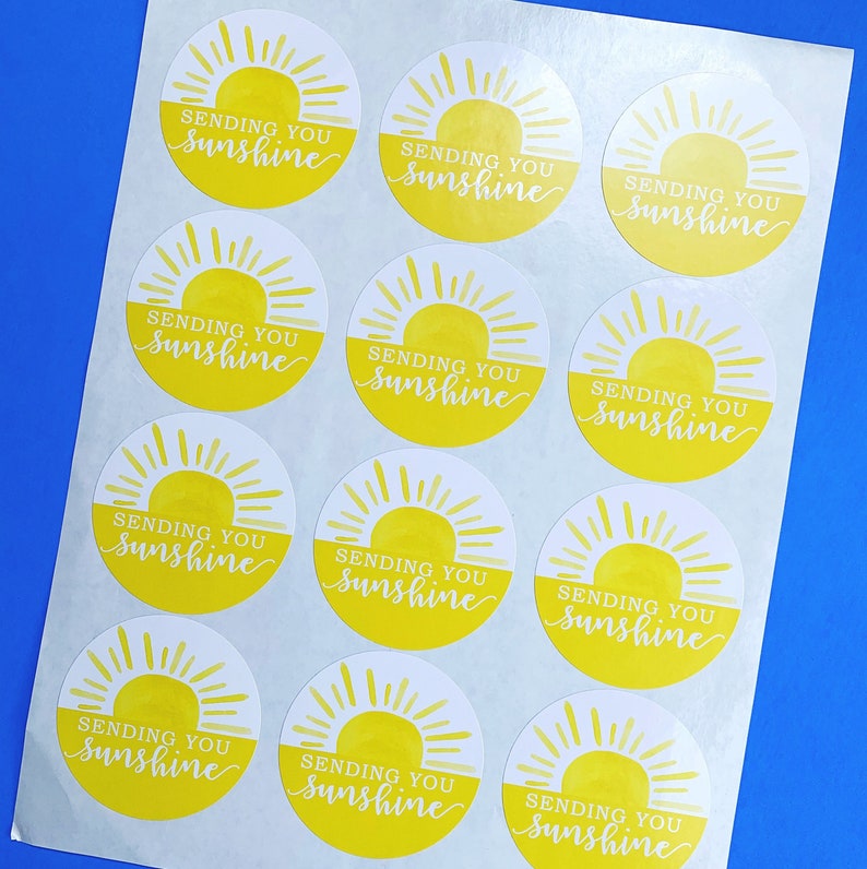 Sunshine Sticker- 12 to Page - Etsy