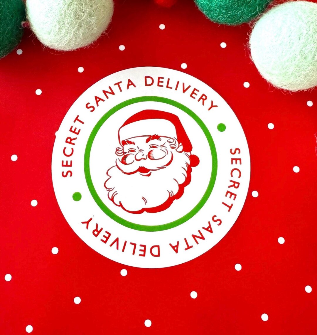 Secret Santa Sticker- 12 to Page - Etsy
