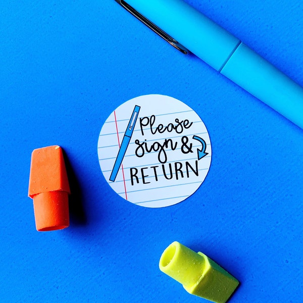 Sign Return Stamp - Etsy