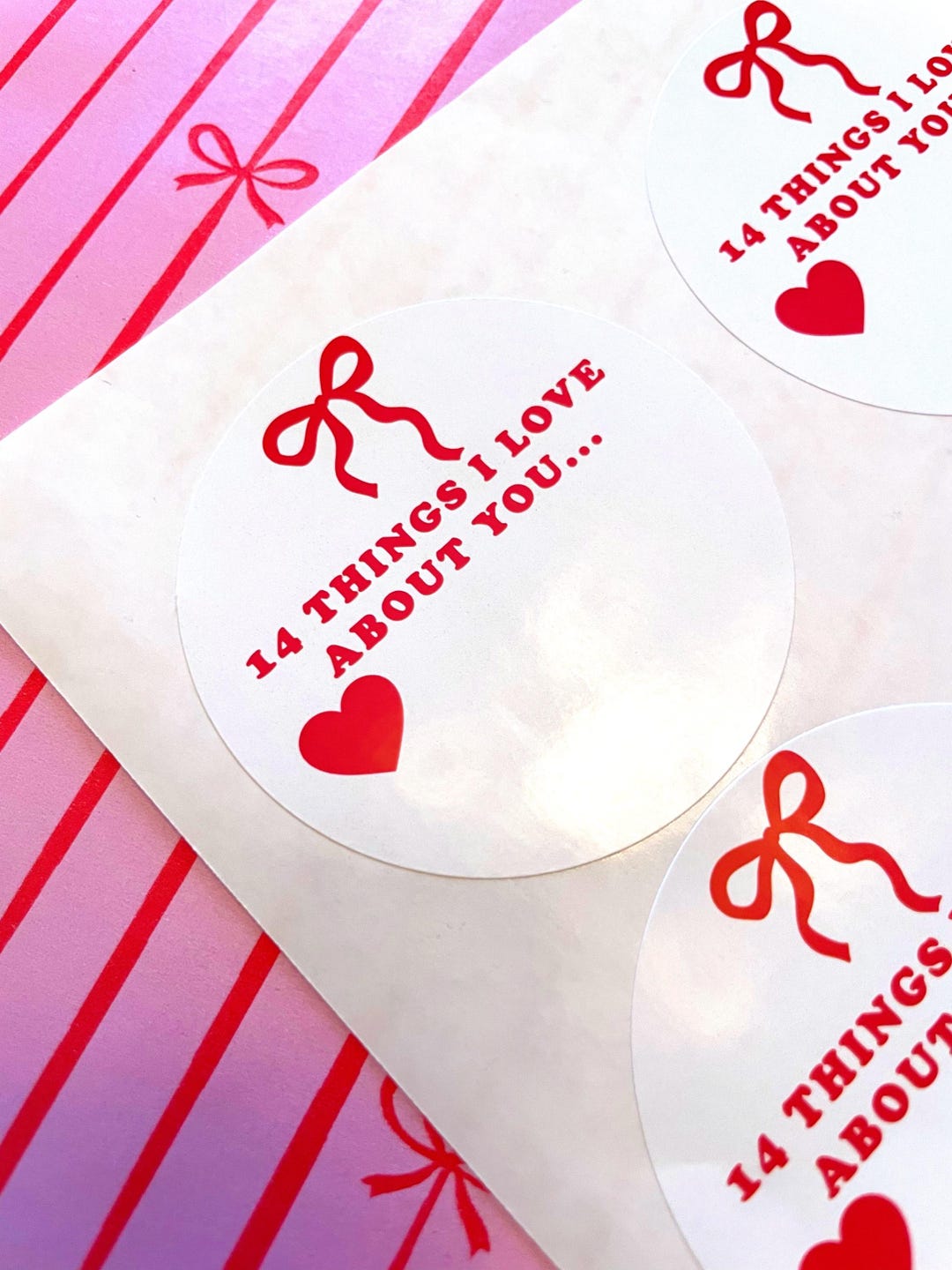 14 Things I LOVE About You Valentine Stickers READY to Ship - Etsy