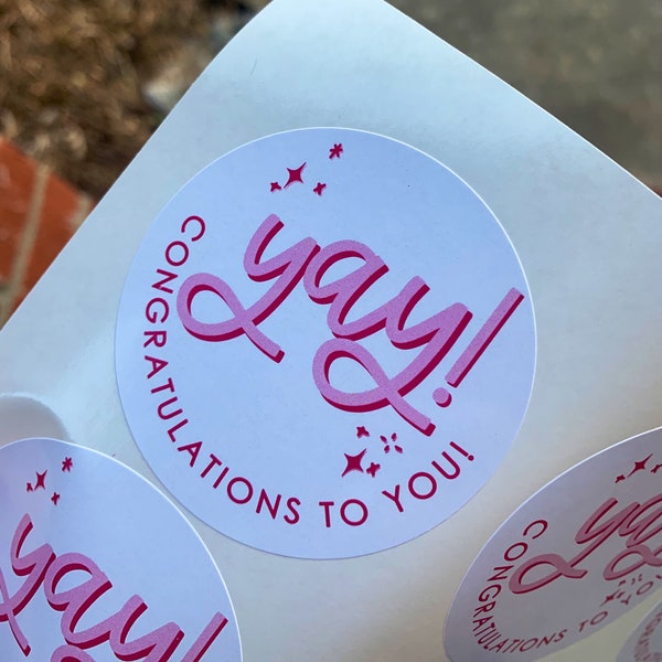 Congratulations Stickers - Etsy