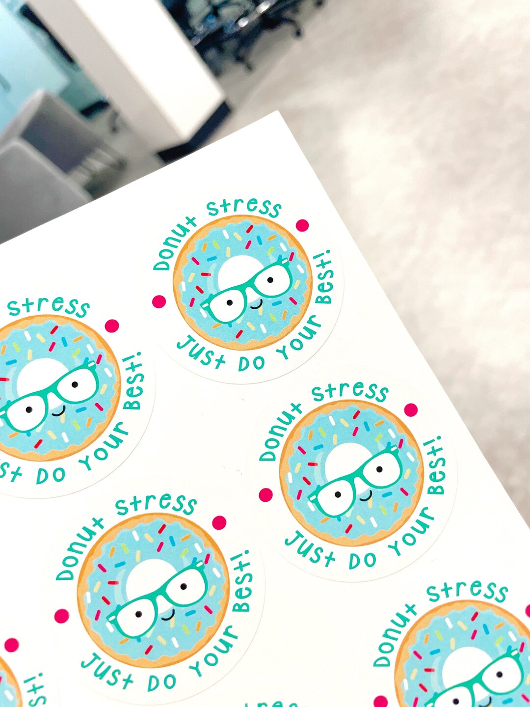 Donut Stress Do Your Best Stickers- Ready to Ship - Etsy