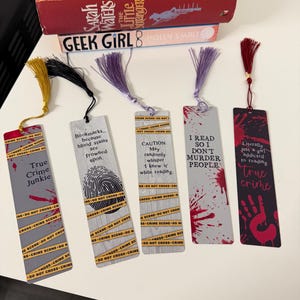 True Crime Themed Metal Bookmarks X 1 Choice From Various Designs Brand ...