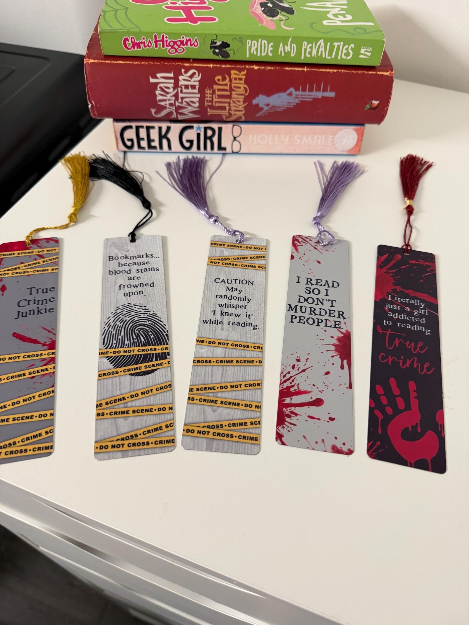 True Crime Themed Metal Bookmarks X 1 Choice From Various Designs Brand ...