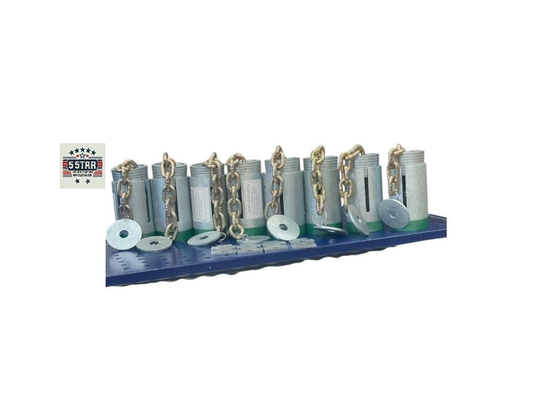 8 Pcs Floor Anchor Pots Auto Frame Machines and Pulling Posts Anchoring ...