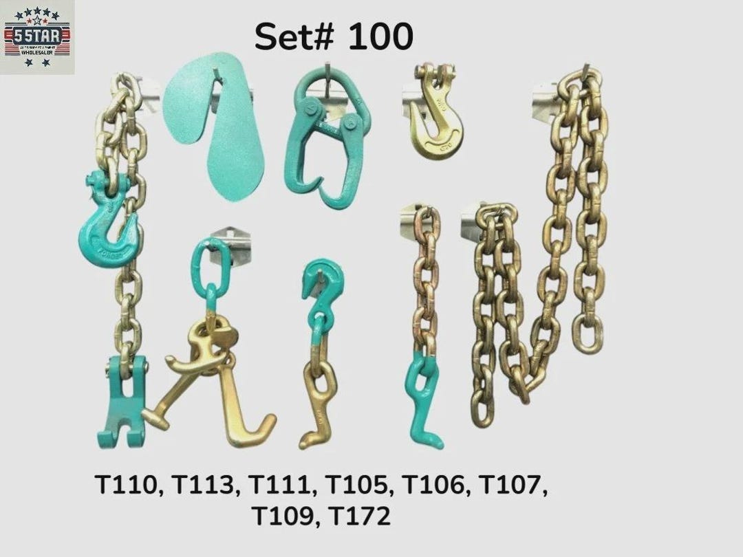 Set#100 RTJ Hook Grab Chain T Hook G7 CLAW Chain Chief Style 606548 ...
