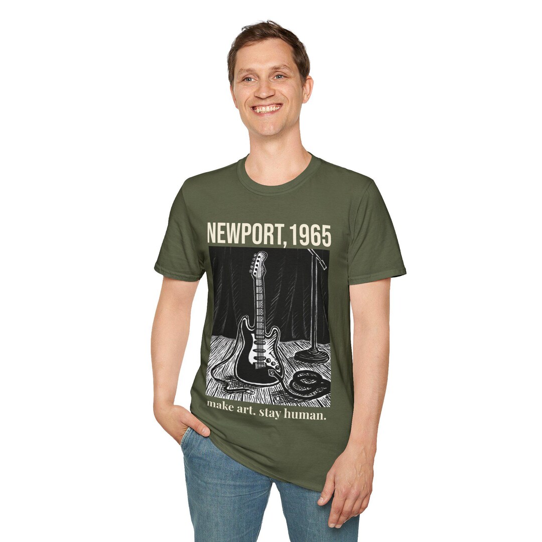 Newport 1965 Shirt | Folk Revival Illustrated Tee | Before the Drop ...