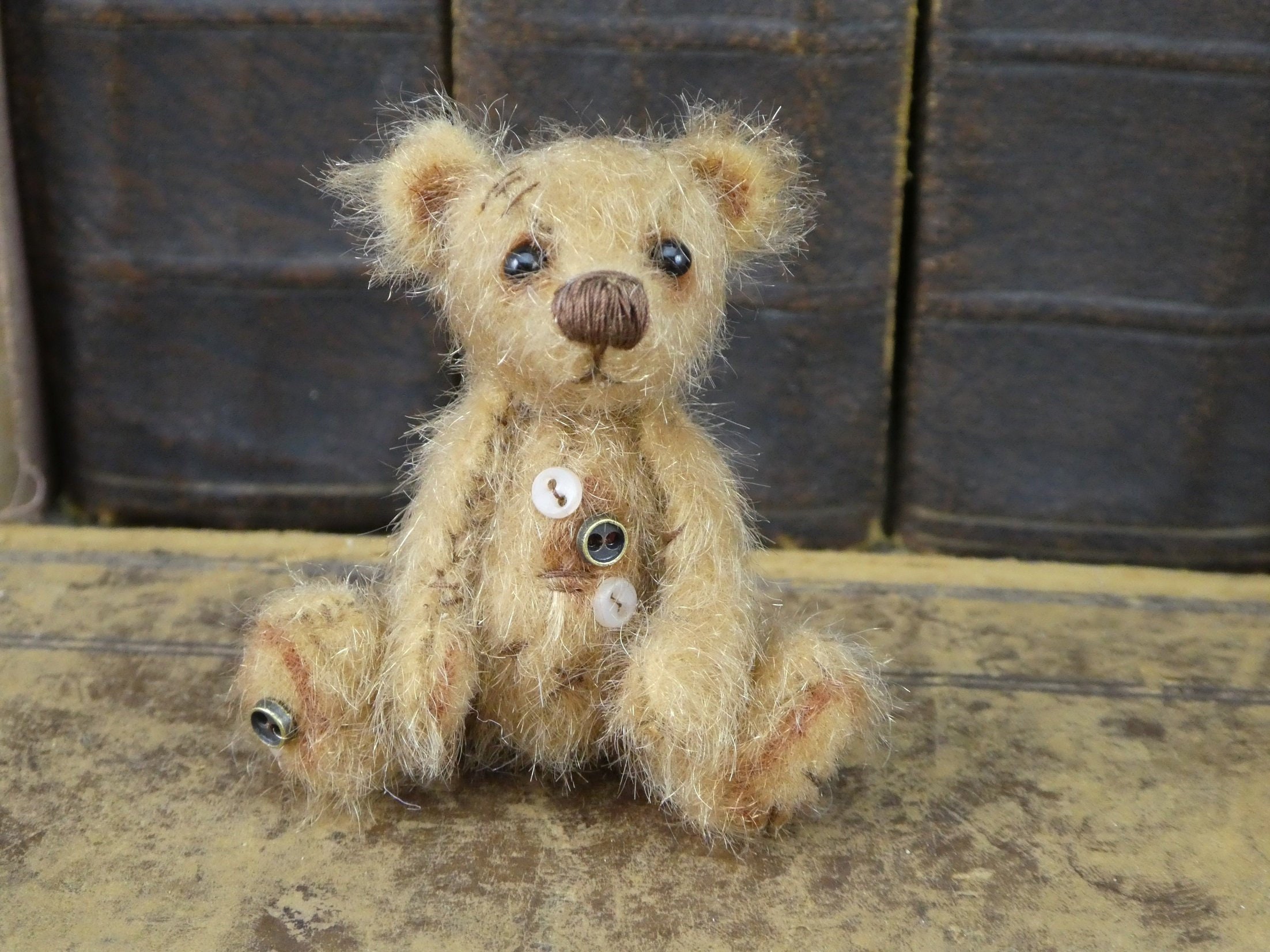 2 Teeny Tiny Micro Miniature Artist Vintage Style Bear * Bramber Bears ...