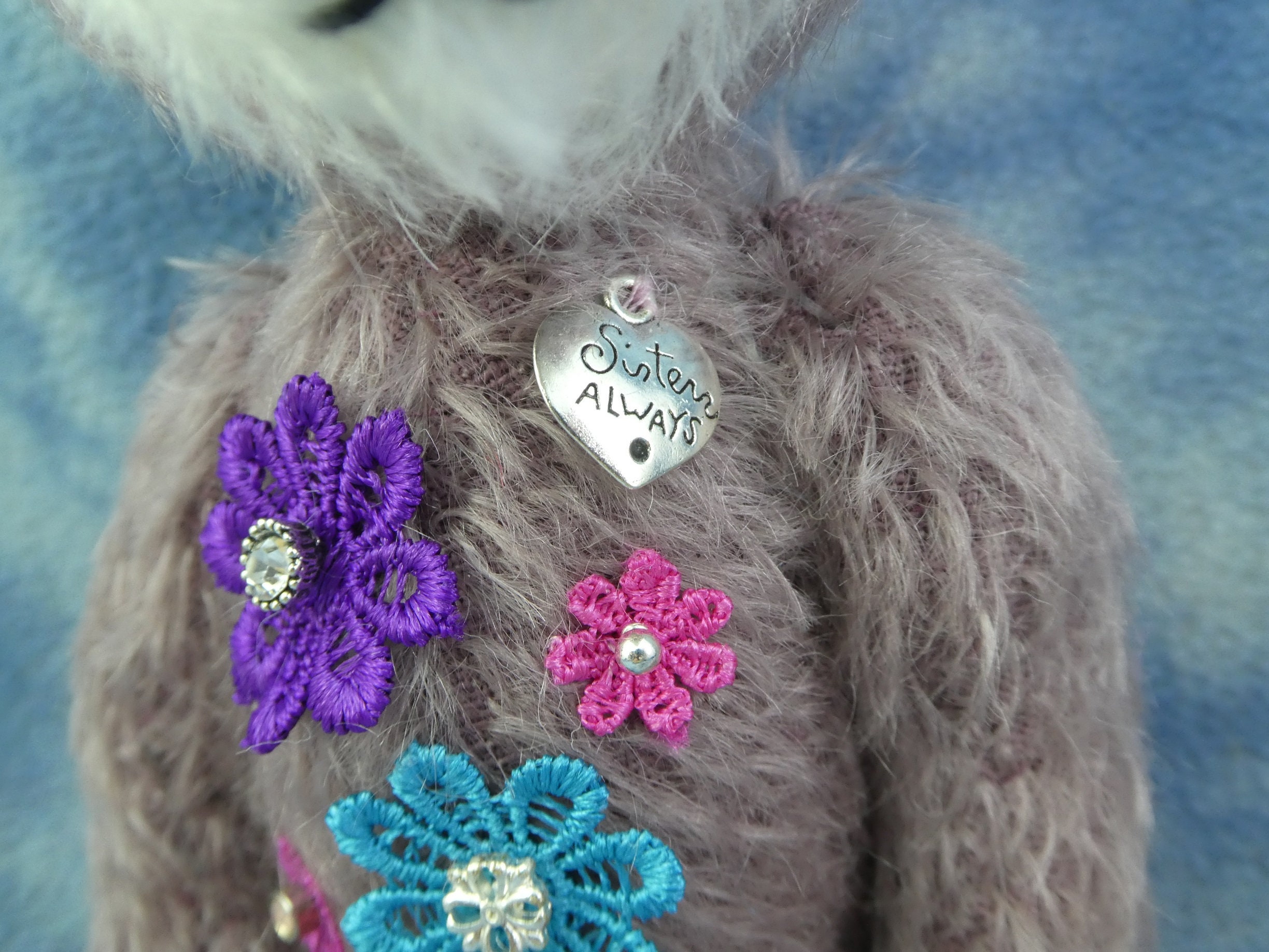 RESERVED Luxury Mohair Artist Sister Bears by Bramber Bears