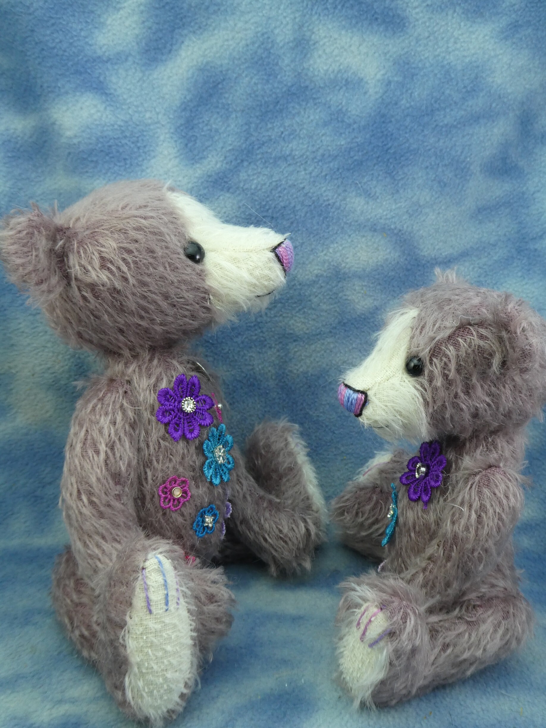 RESERVED Luxury Mohair Artist Sister Bears by Bramber Bears