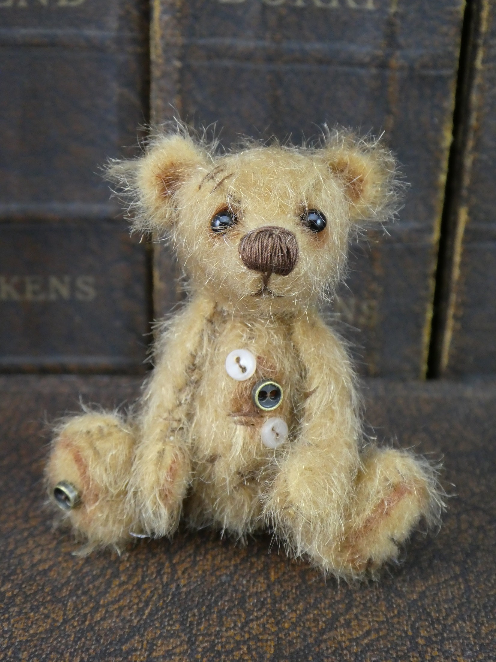 2 Teeny Tiny Micro Miniature Artist Vintage Style Bear * Bramber Bears ...