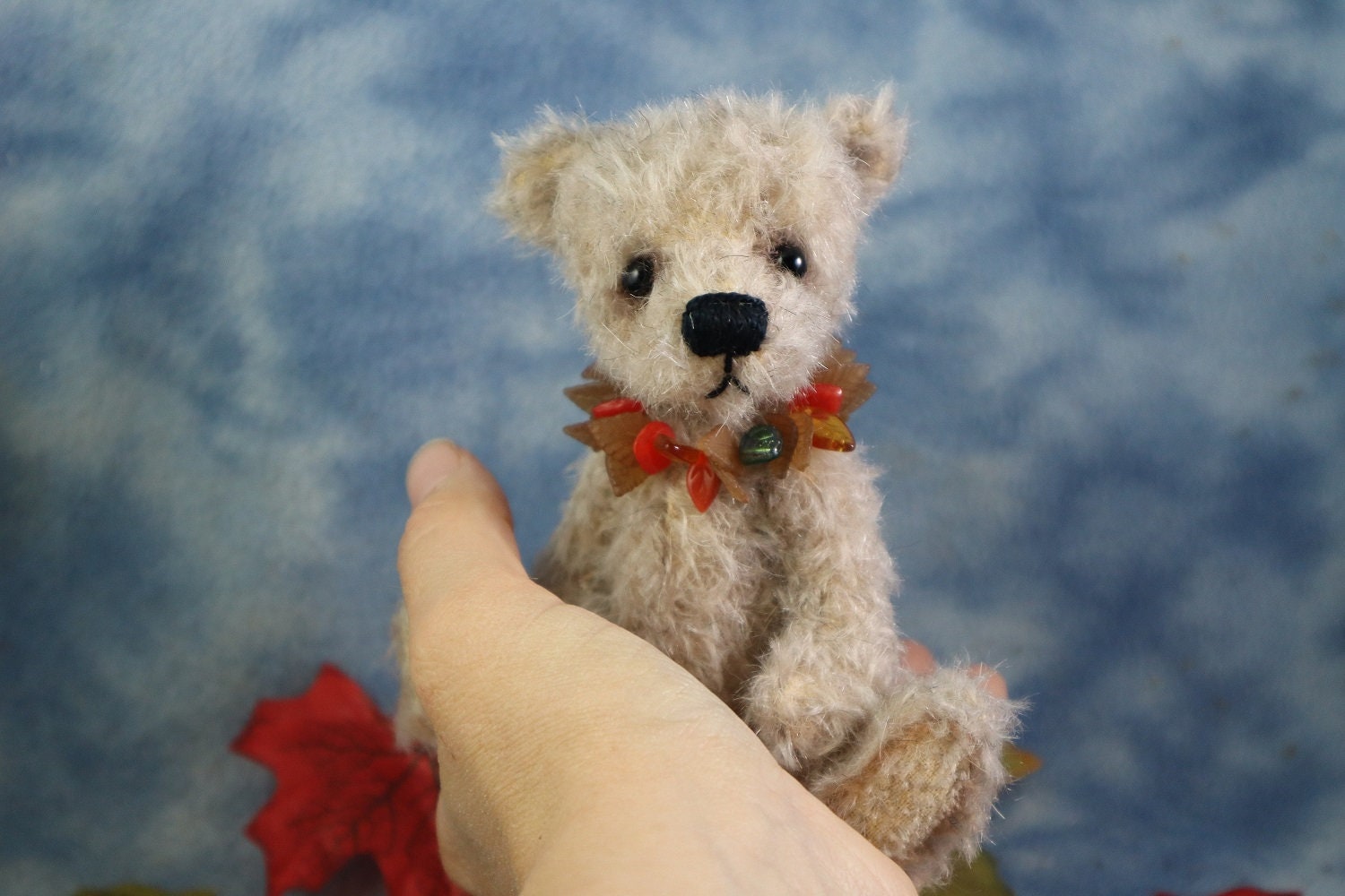 6 Sweet Little Autumn Leaf Harvest Mohair Artist Bear * Bramber Bears * Lindon