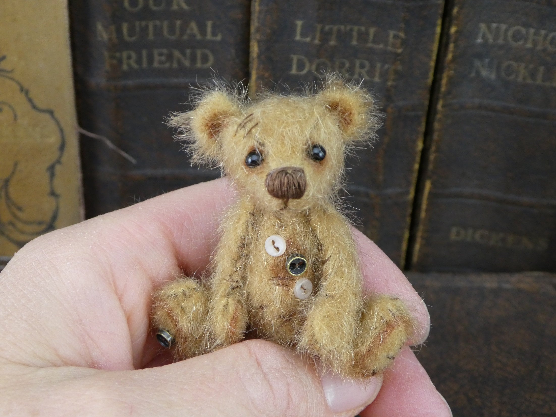 2 Teeny Tiny Micro Miniature Artist Vintage Style Bear * Bramber Bears ...