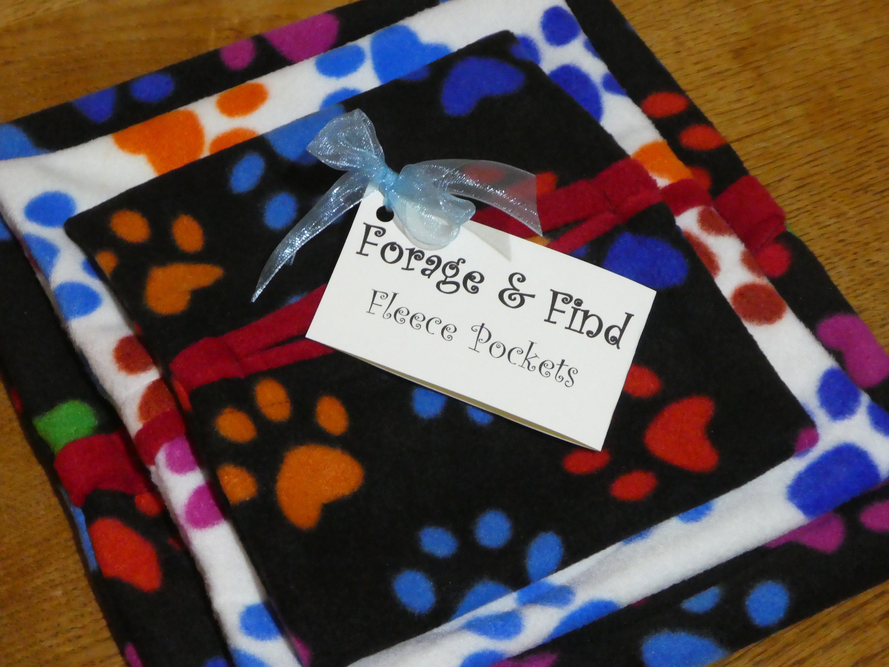 Dog Enrichment Game, Forage & Find Fleece Pockets, set of 3 suitable ...