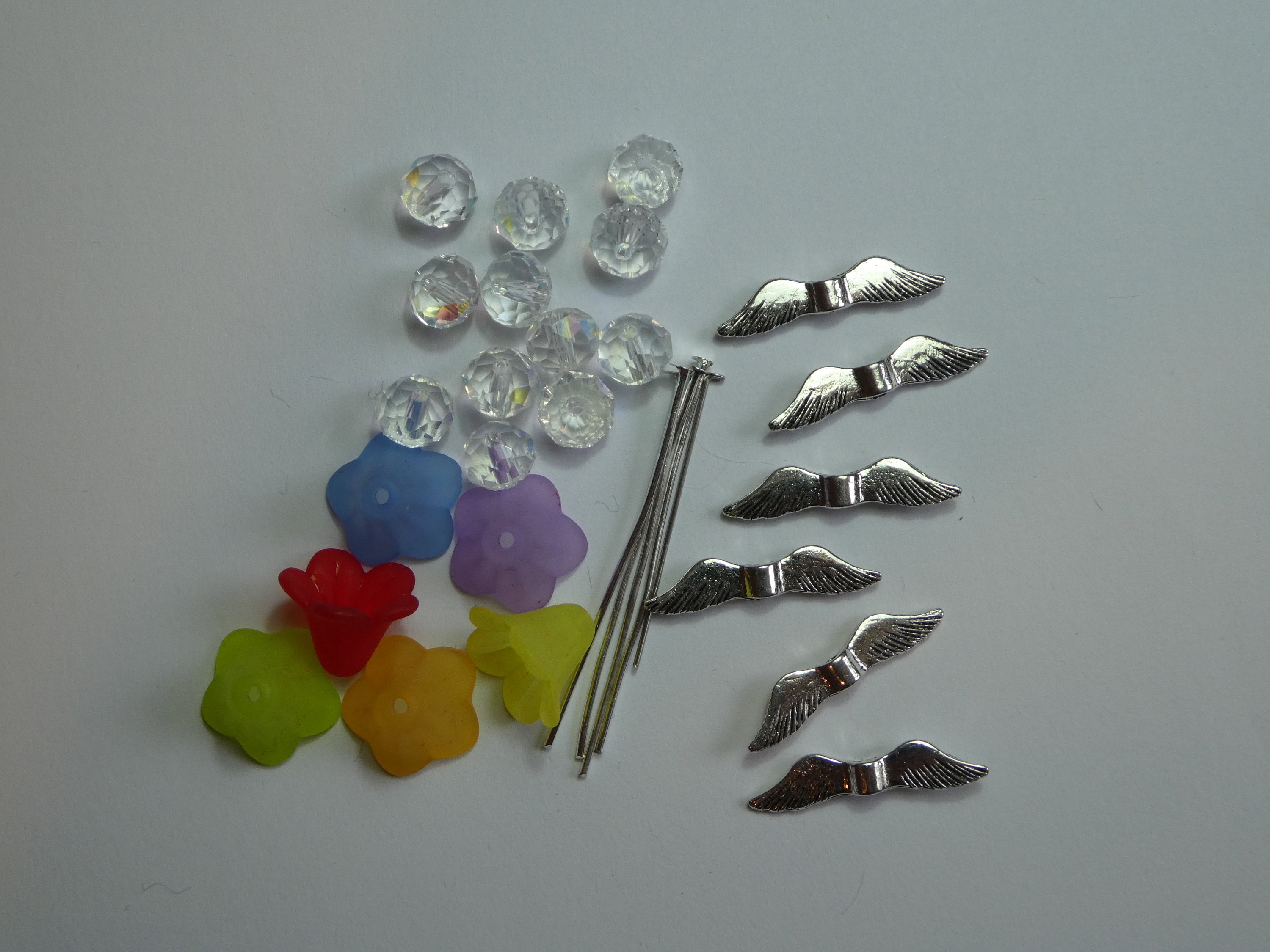 Crystal Angel Charms DIY Craft Kit to make 6 Angels in Rainbow or ...