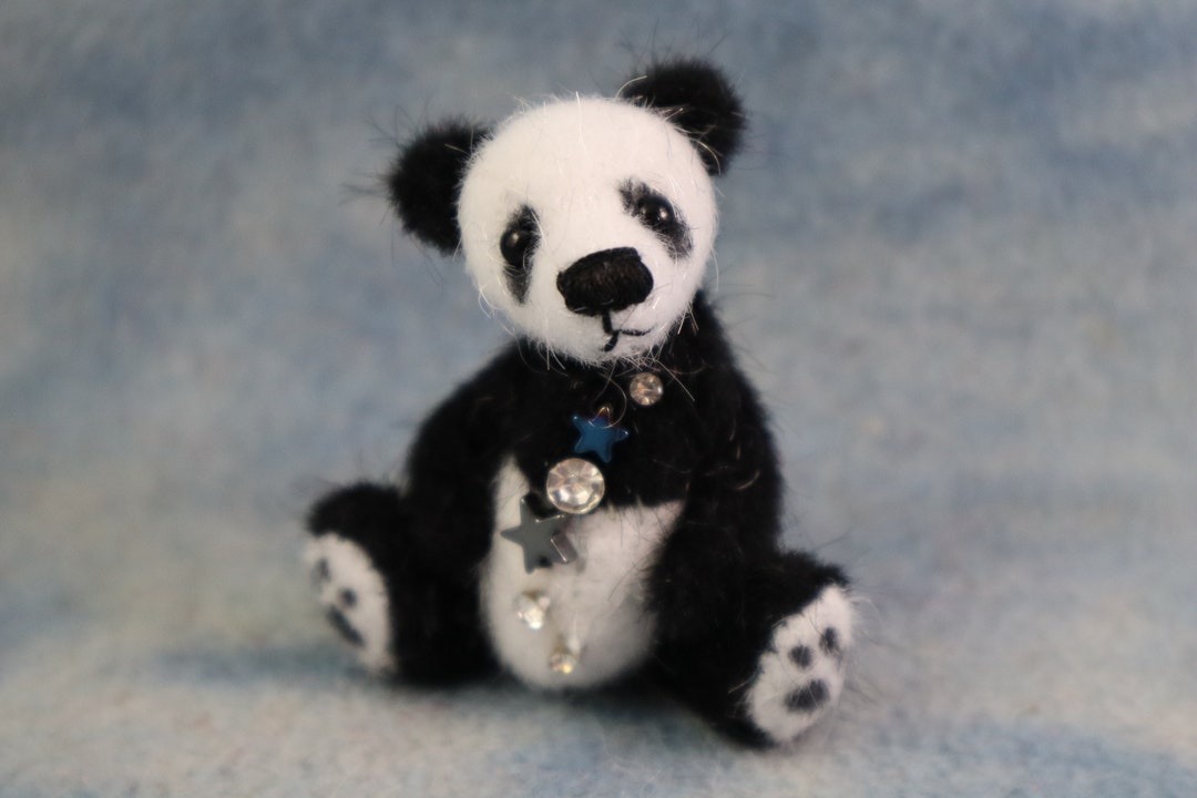 2 Teeny Tiny Micro Miniature Artist Star Panda Bear - Etsy