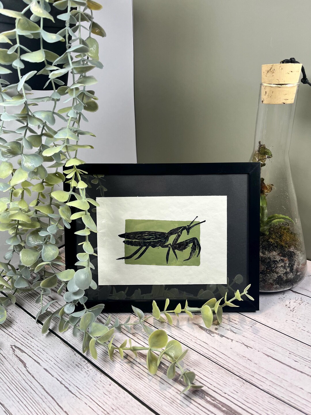 Linocut Bug Prints (set of 5) - Etsy