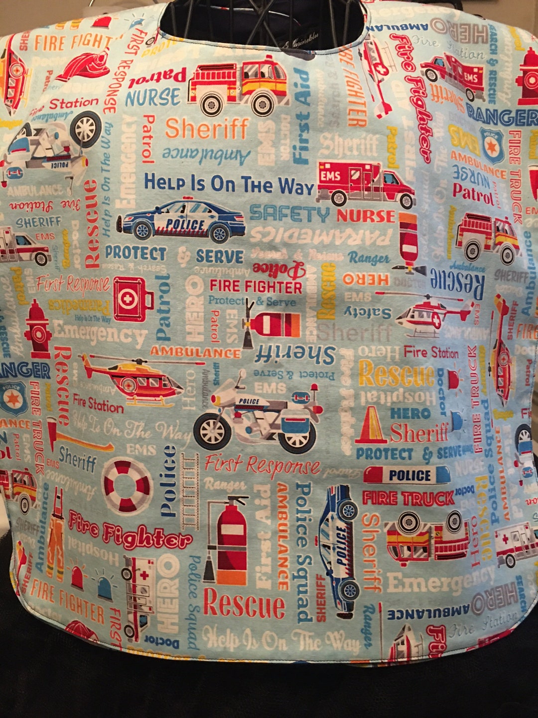 Hero's Adult Bib, First Responders, Fire Fighter, Police, Essential ...