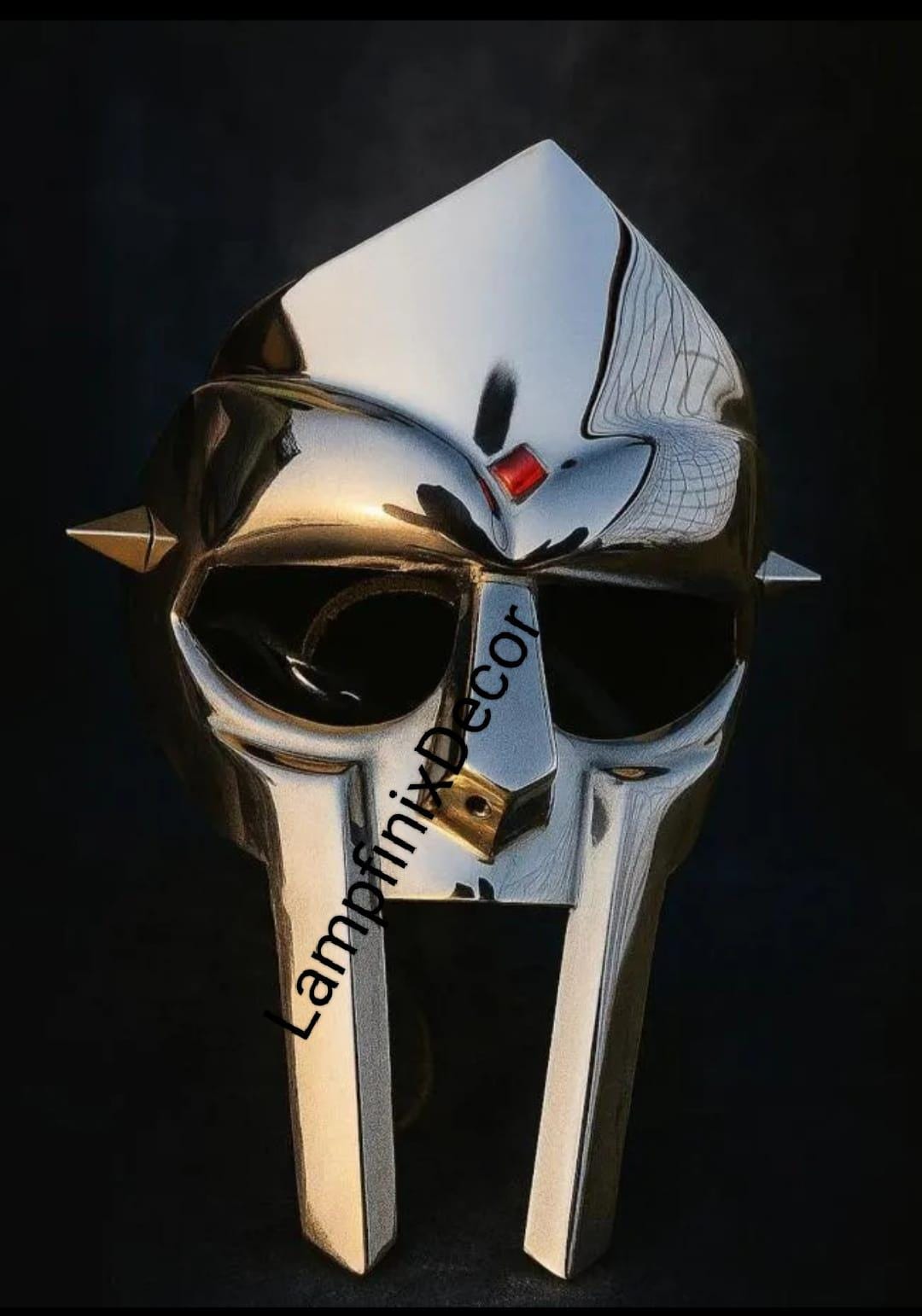 Halloween MF DOOM Mask Mad-villain Steel Face Armor Medieval Hand ...