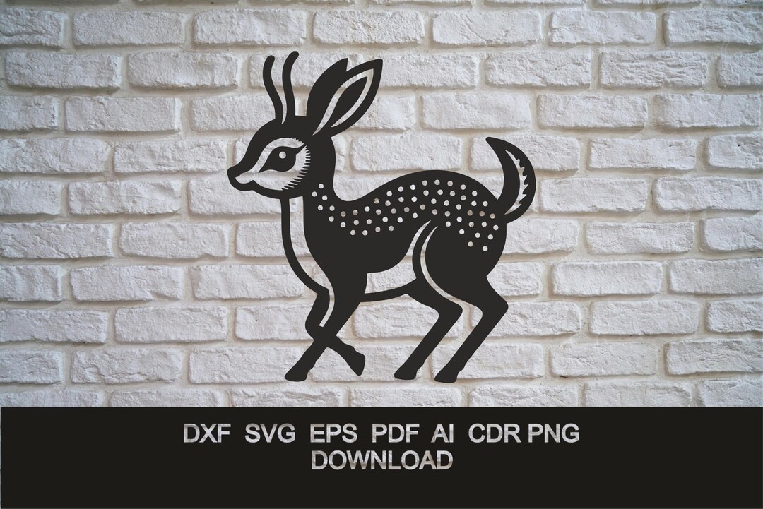 Baby Gazelle SVG DXF Cut File | Laser CNC Plasma Waterjet Vector Design ...