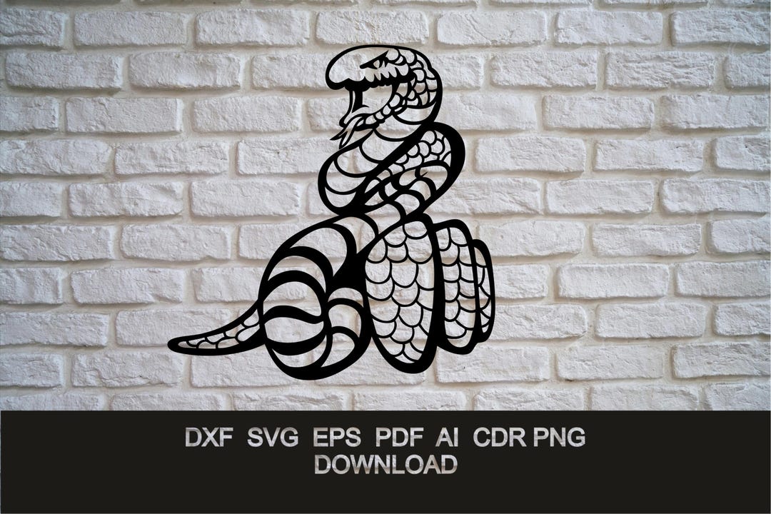 Snake SVG DXF Cut File | Laser CNC Plasma Waterjet Vector Design | Png ...
