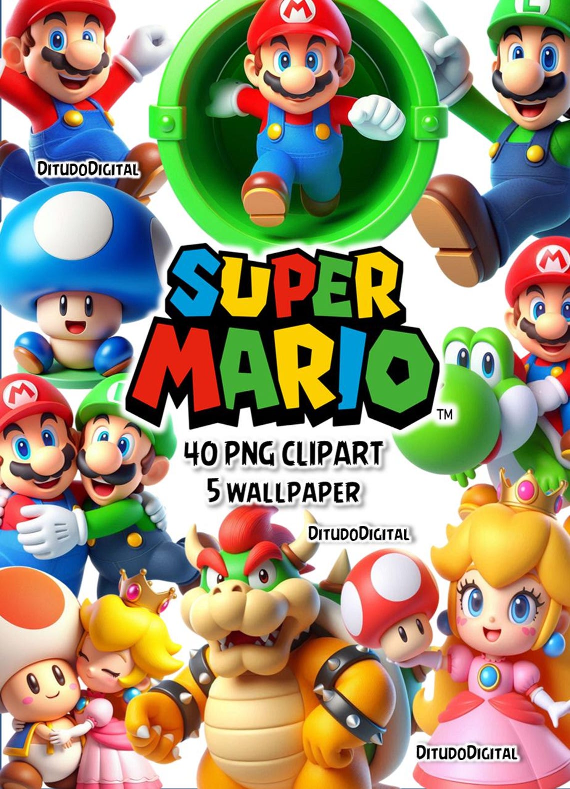 Mario PNG Clipart, Super Mario Png, Mario, Mario Kart Clipart, Princesa ...