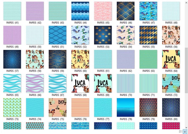Luca Digital Paper, Luca PNG, Luca Clipart, Luca Alphabet, Luca ...