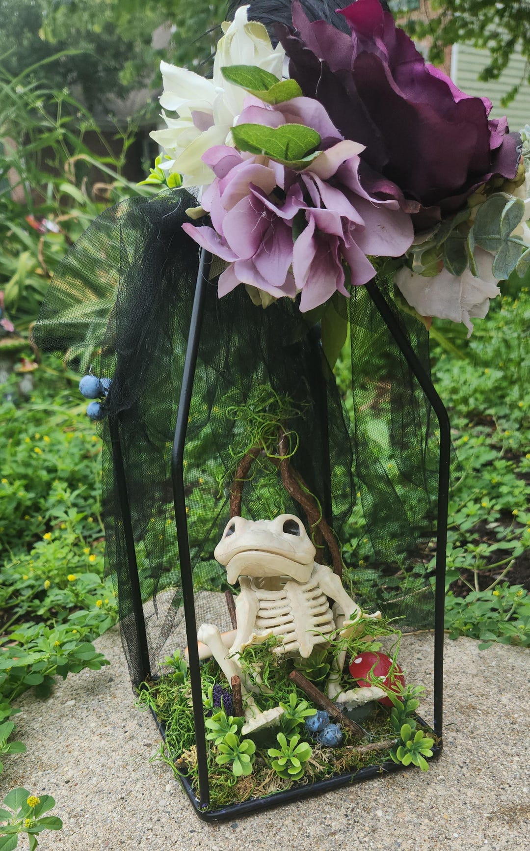 Gothic Skeleton Frog Floral Lanterns (2 Lanterns) - Etsy
