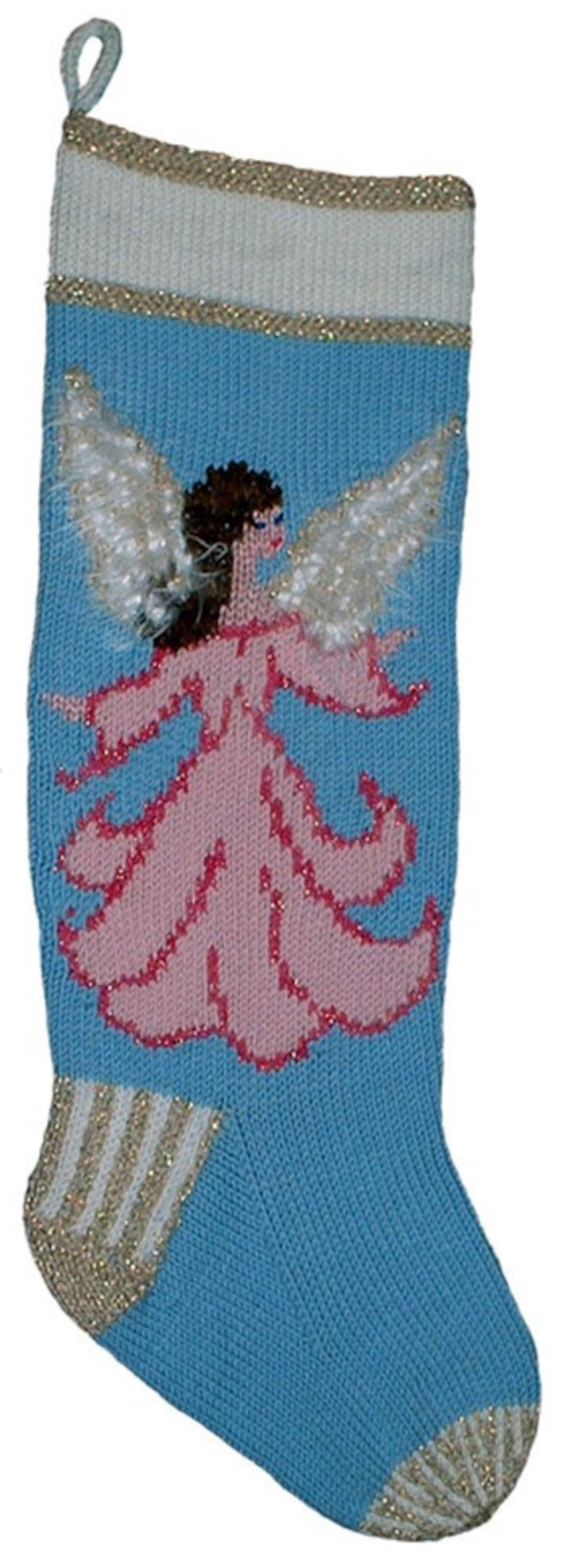 Knitting Pattern PDF Christmas Stocking Elegant Angel | Etsy