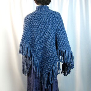 Hand Knitting Pattern PDF, Seed Stitch Turtleneck Poncho, Trish Designs ...
