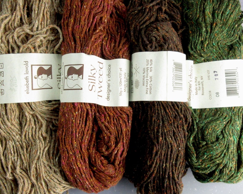 Elsebeth Lavold Silky Tweed Yarn, DK Weight, Garment Amounts in Many ...