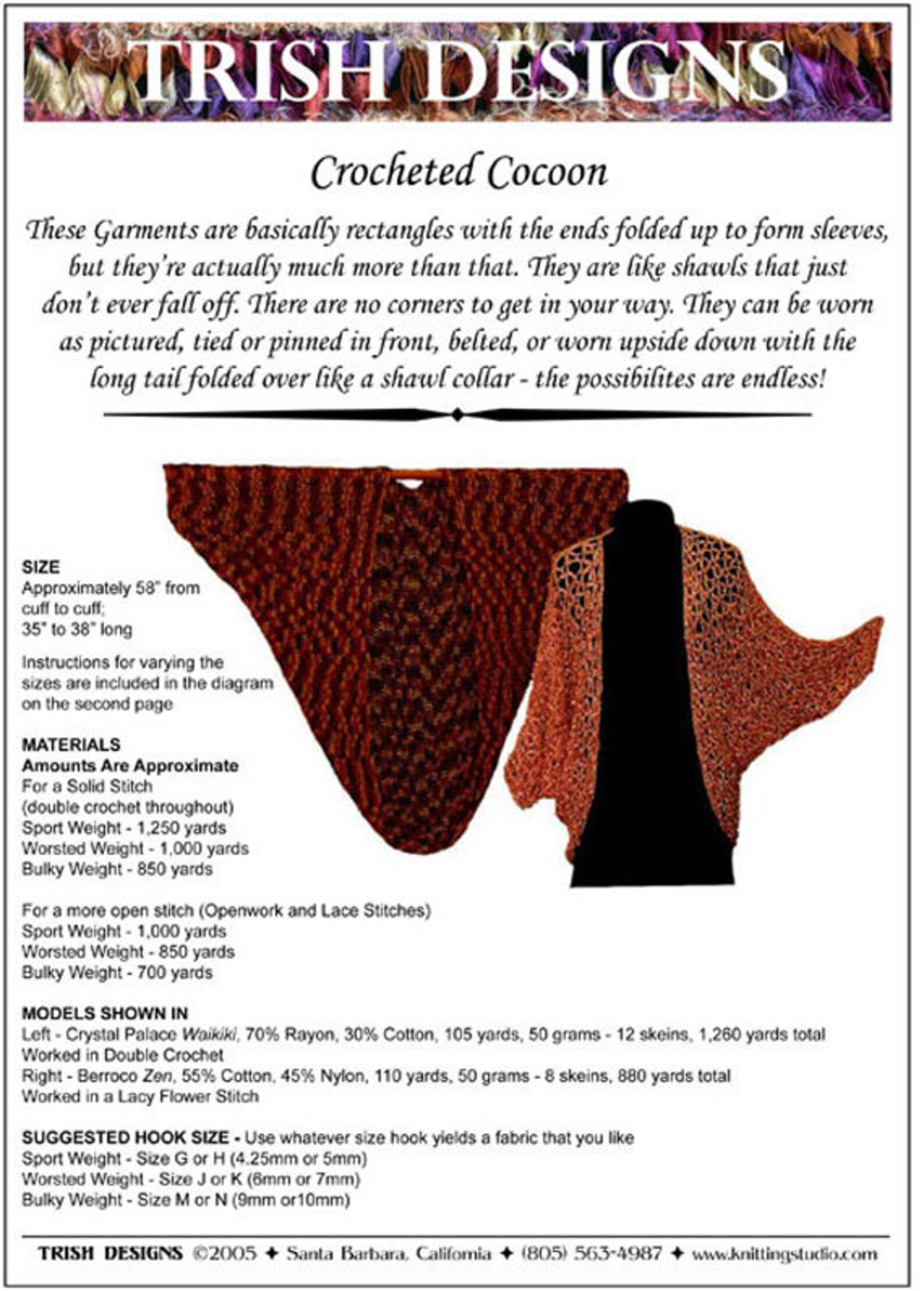 Hand Crochet Pattern, Cocoon Jacket, Crochet Pattern PDF, Crocheted Shawl, Double Crochet, Lacy ...