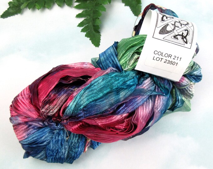 Interlacements Arizona Ribbon Yarn, Hand Dyed Nylon Ribbon, Purple ...