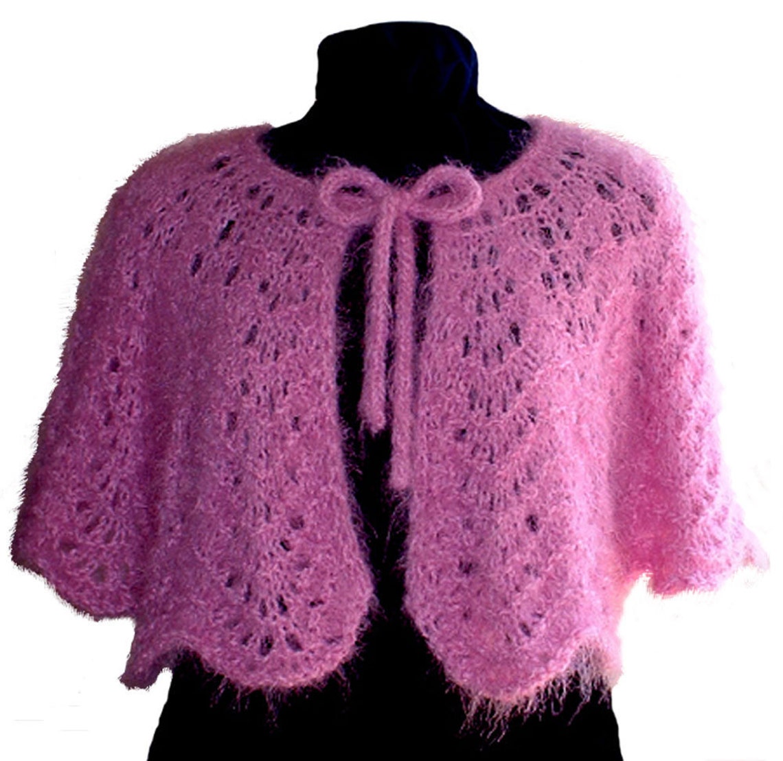 Feather Fan Lace Capelet Knitting Pattern: Elegant Hand Knit (PDF ...