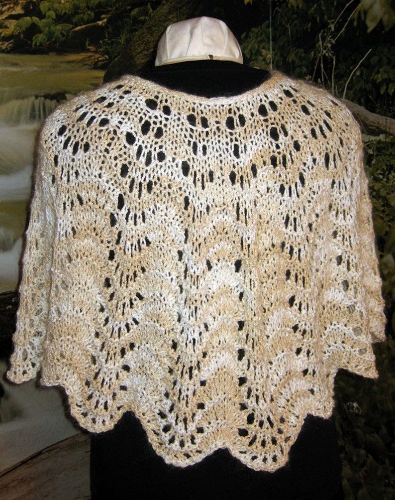 Feather Fan Lace Capelet Knitting Pattern: Elegant Hand Knit (PDF ...