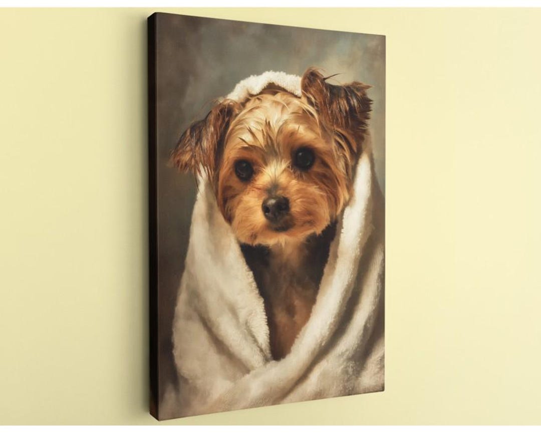 Funny Yorkie Art Canvas: Old Masters Style Dog Portrait - Etsy