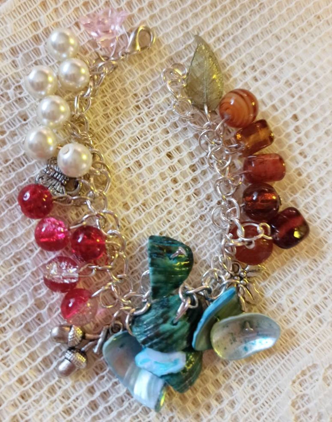 PAGAN Druid FOUR ELEMENTS Charm Bracelet Air Fire Water - Etsy