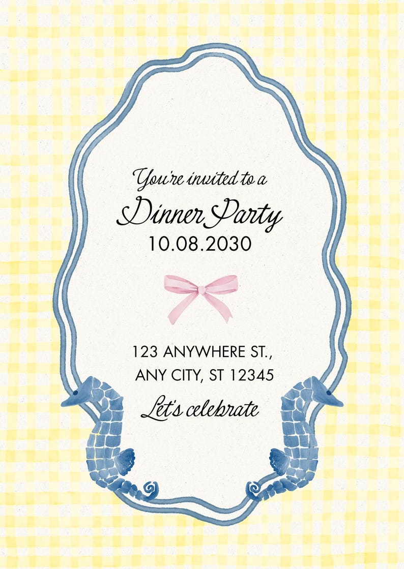 DIY Canva Template | Italian Dinner Party Invitation | Pasta & Wine ...