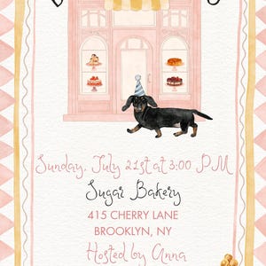 Bakery Opening Invitation | Editable Canva Template | Pastry Shop Party ...