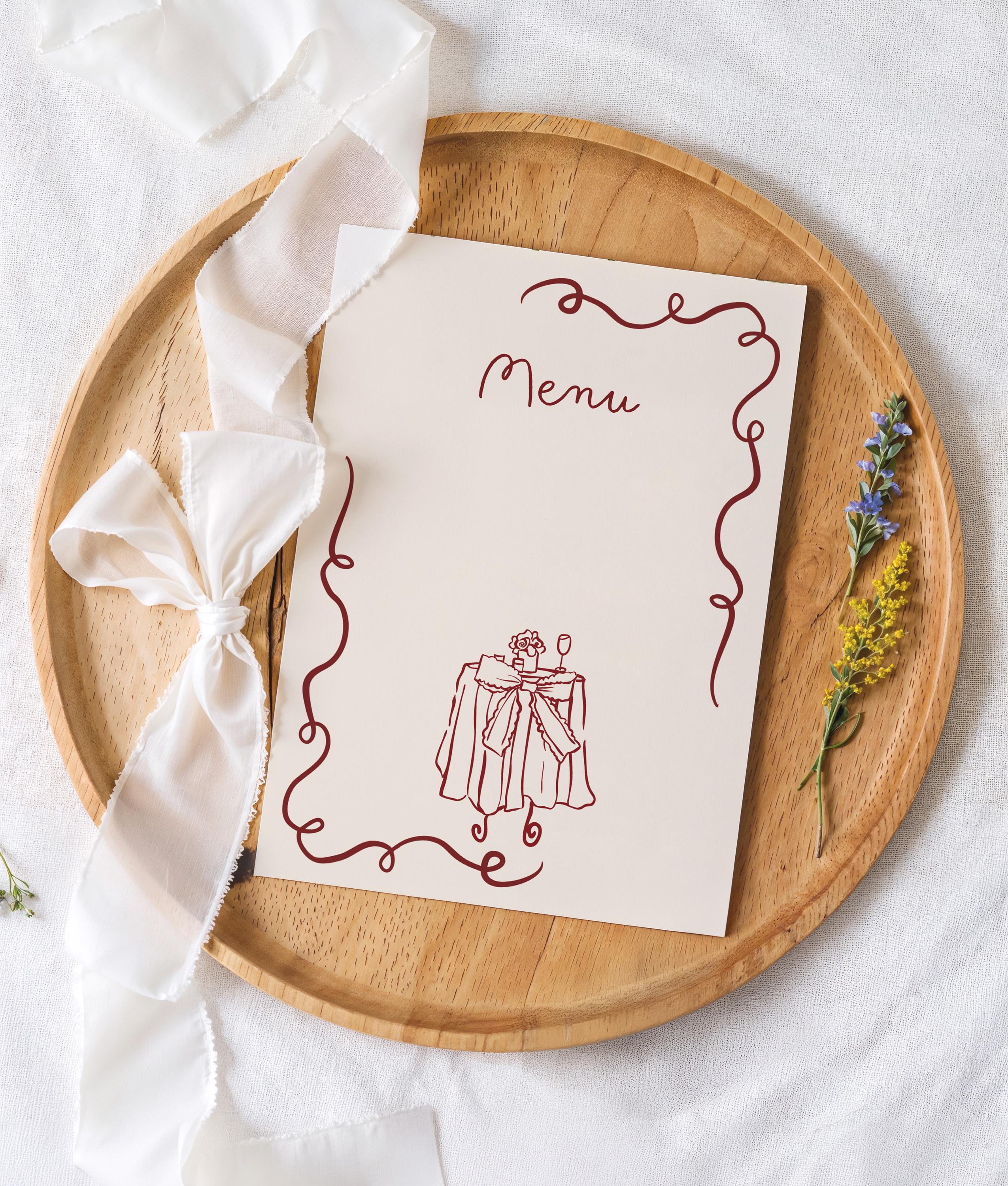 Coastal Italian Food Menu Template | Editable Canva Download |green ...