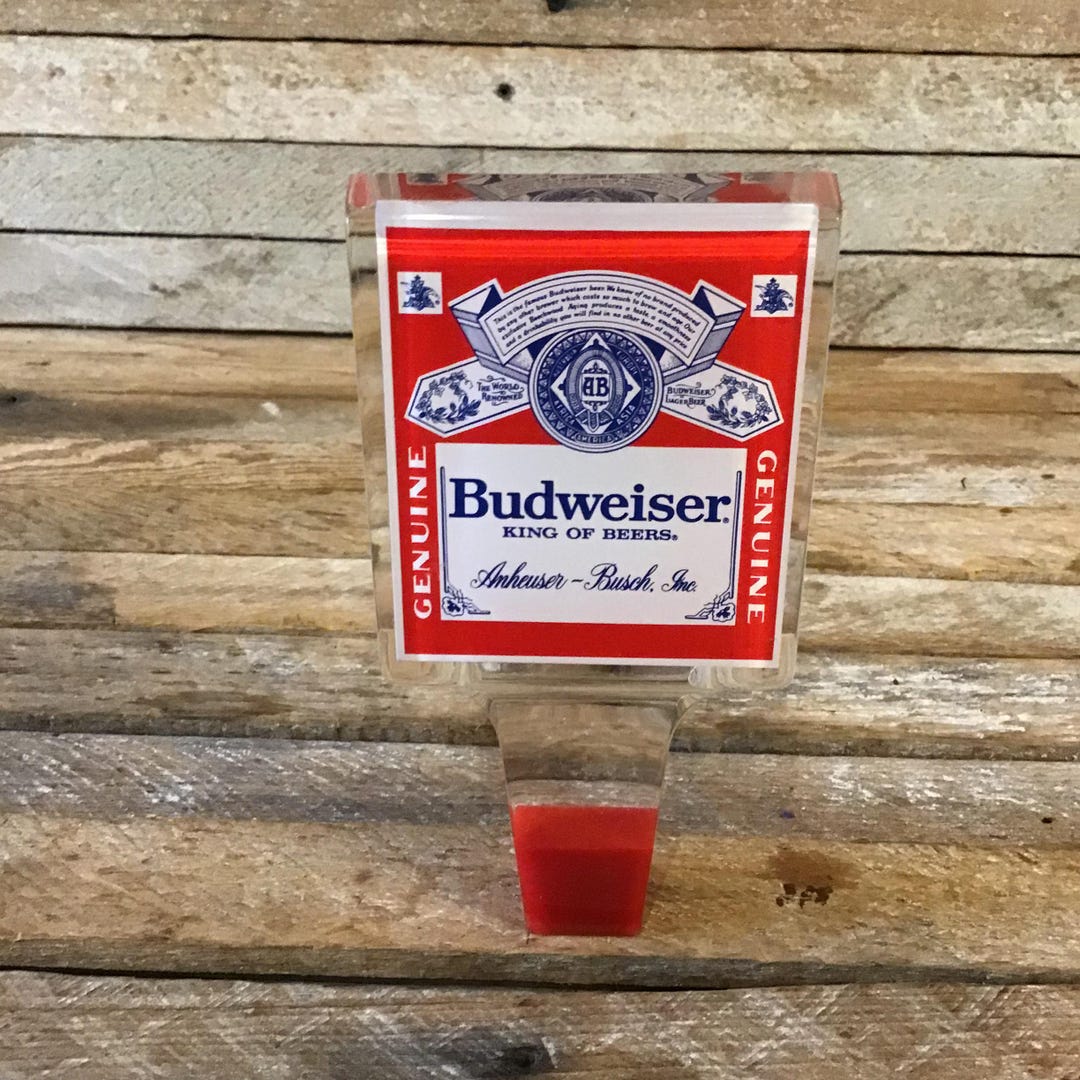 Budweiser Acrylic Beer Tap Handle, Vintage Bar Ware . Vintage Keg ...