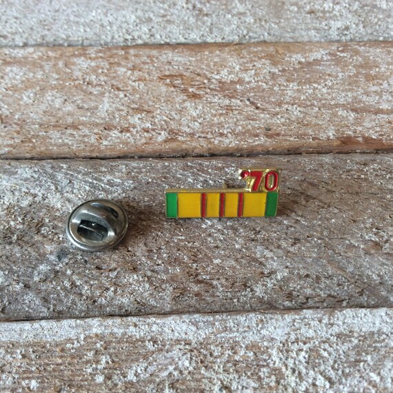 Vietnam Service Pin 1970 Enameled Red Yellow Green Pin Back | Etsy