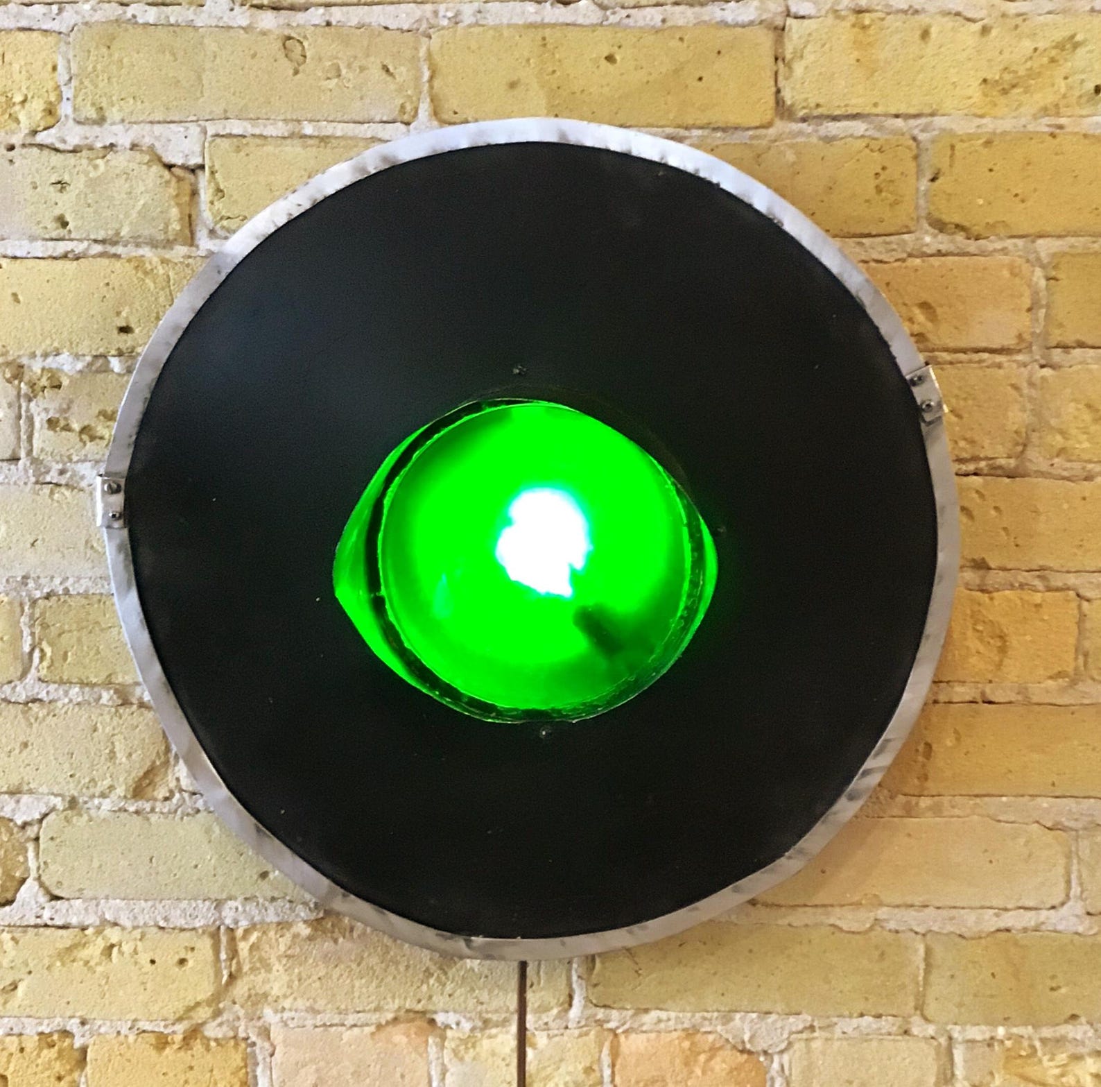 Railroad Signal Light Warning Light Green Lens Inline Switch Wall Hung ...